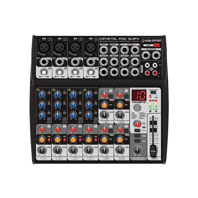 Mesa de Som 12 Canais Waldman KP-12.2FX - Mesa de Som 12 Canais Waldman KP-12.2FX - WALDMAN