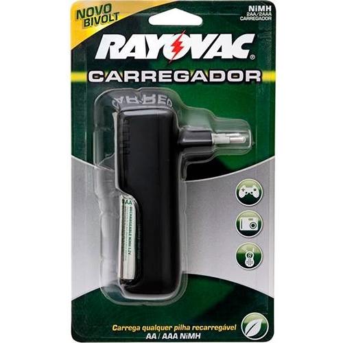 Carregador Rayovac PS61 Bivolt com 2 AA - Carregador Rayovac PS61 ...