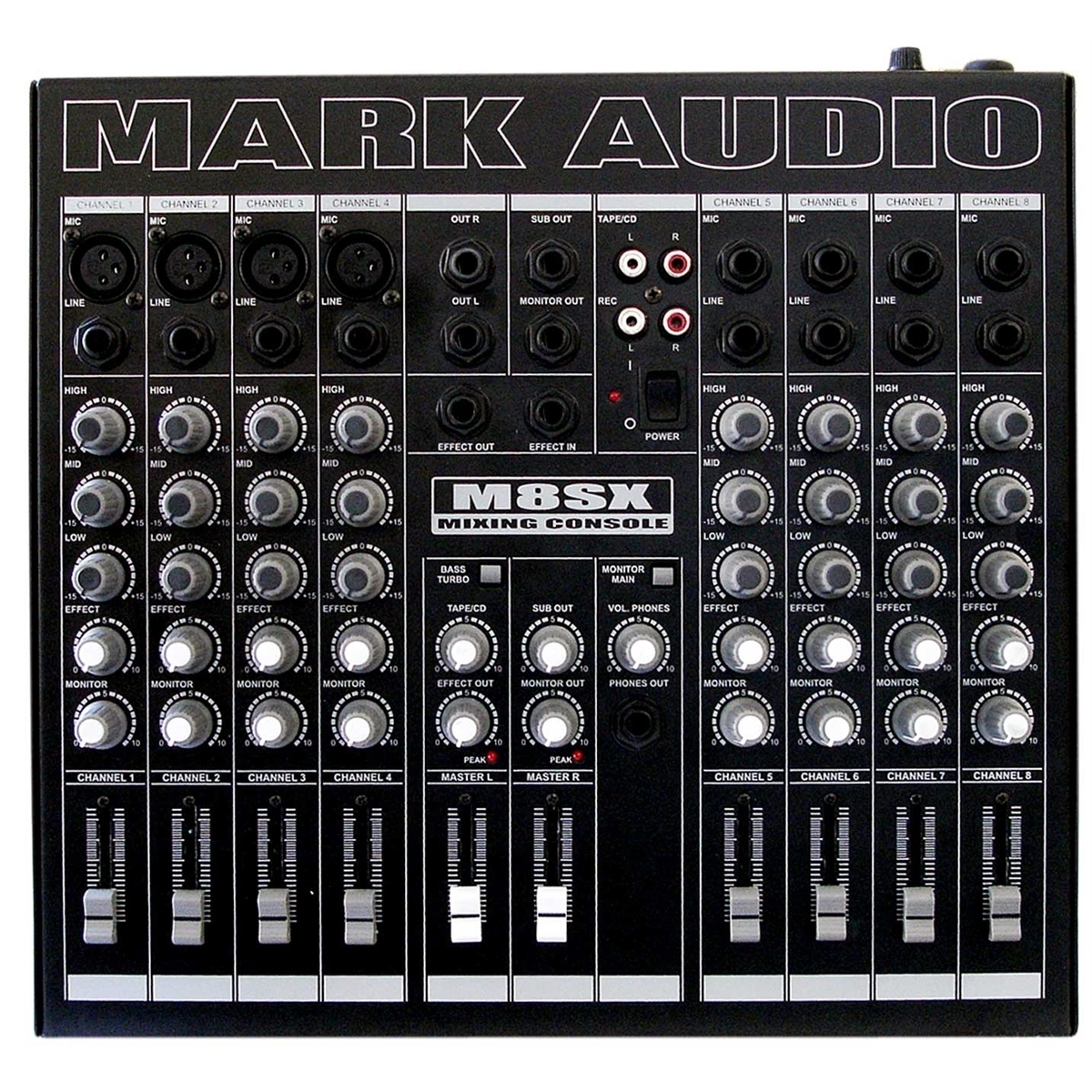 Mesa de Som 8 Canais Mark Audio M8SX - Mesa de Som 8 Canais Mark Audio ...